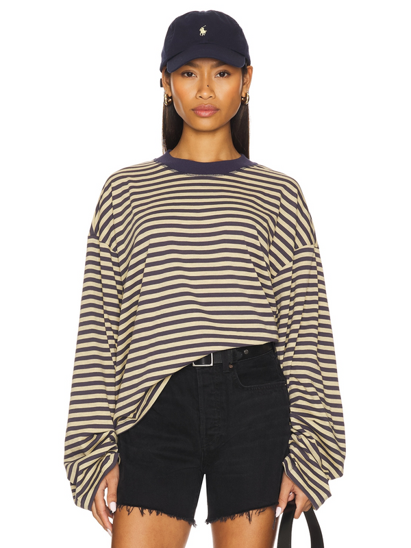 Lioness Bloom Long Sleeve BEIGE STRIPE | Glue Store