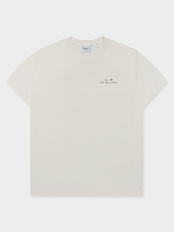 ADLV Upside Down Logo Basic Tee Cream | Glue Store