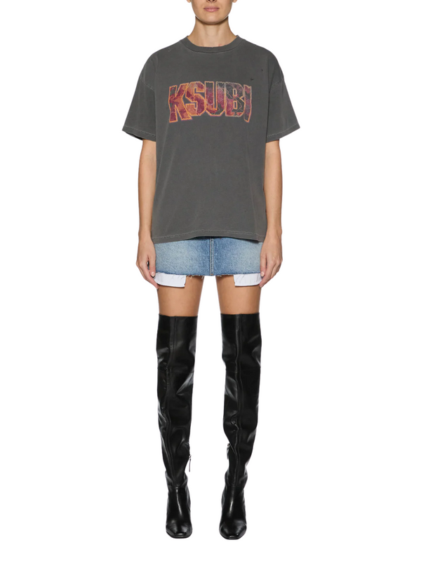 Ksubi Kickstart OH G SS Tee CHARCOAL | Glue Store
