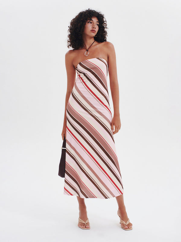 Ownley Deja Vu Strapless Dress Stripe | Glue Store