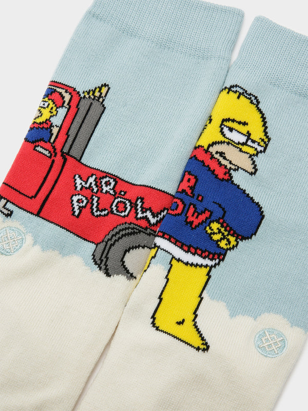 Stance 1 Pair of Mr Plow Simpsons Socks Blue | Glue Store