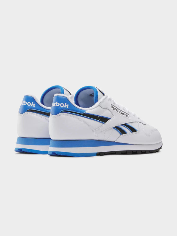 Reebok Classic Leather White/Kinetic Blue/Black | Glue Store