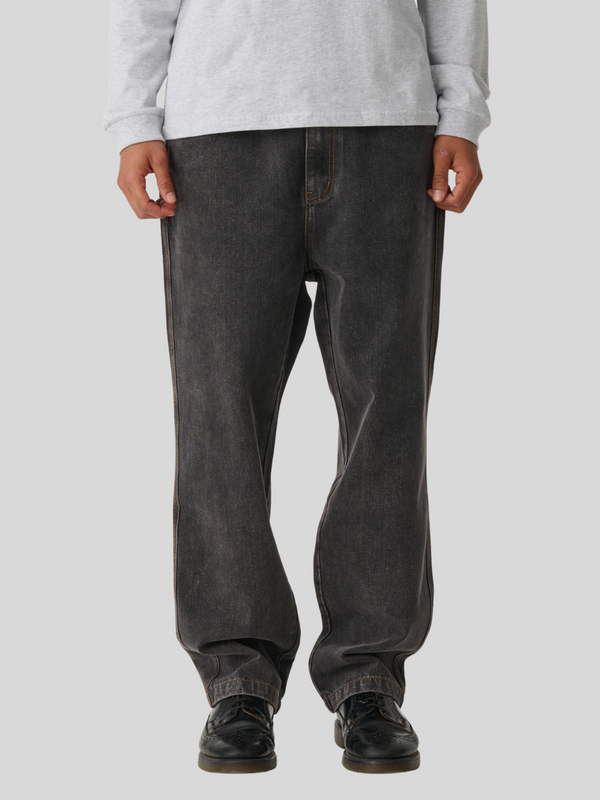 S-Double Denim Standard Jean FADED BLACK | Glue Store