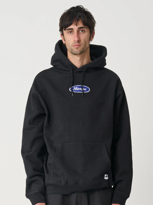 Xlarge Oval Script Hood BLACK | Glue Store