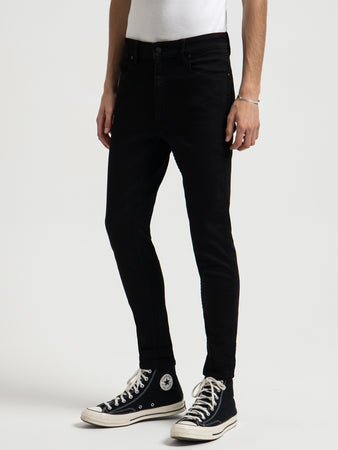 Wrangler Smith R28 Super Sonic Jeans in Sonic Black Denim | Glue Store