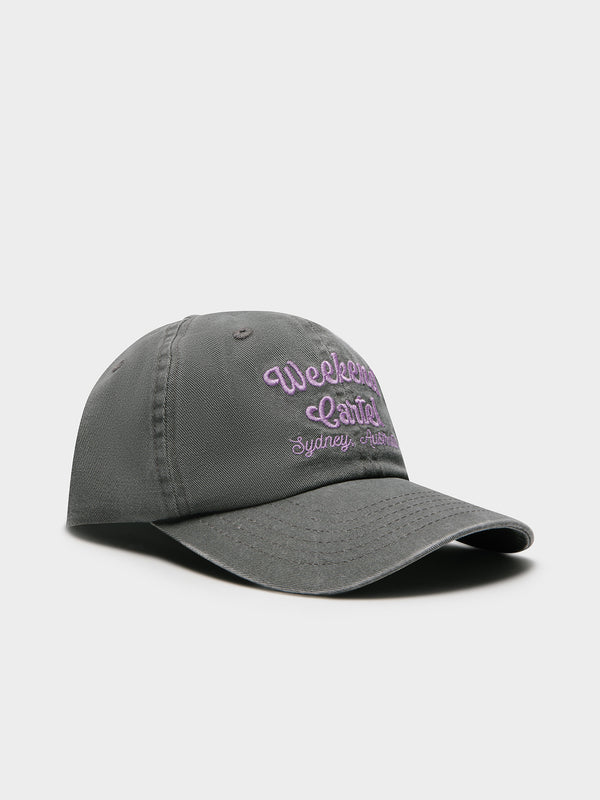 Weekend Cartel Script Cap Charcoal | Glue Store