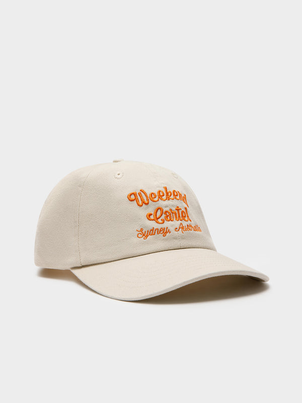 Weekend Cartel Script Cap Apricot/Beige | Glue Store