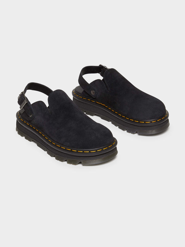 Unisex Zebzag Suede Casual Slingback Platform Mules | Glue Store