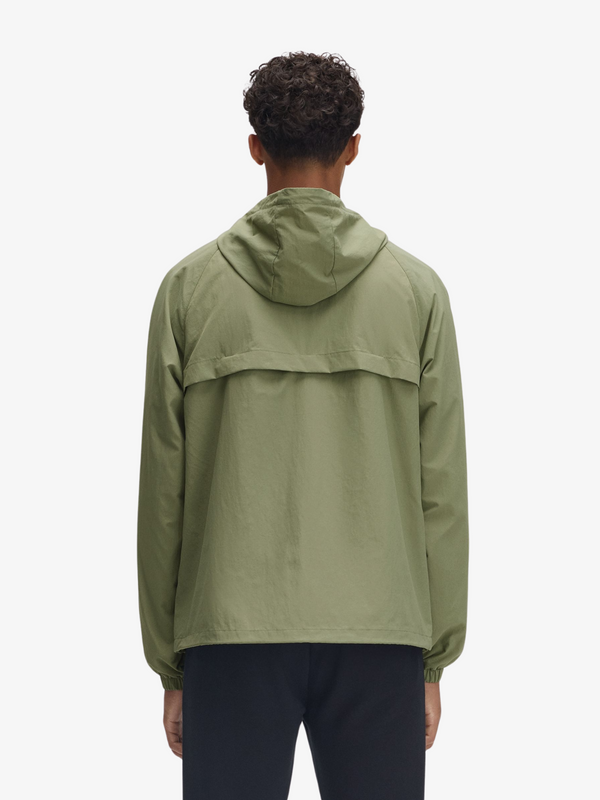 Fred Perry Taslan Hooded Shell Jacket Olive Mint