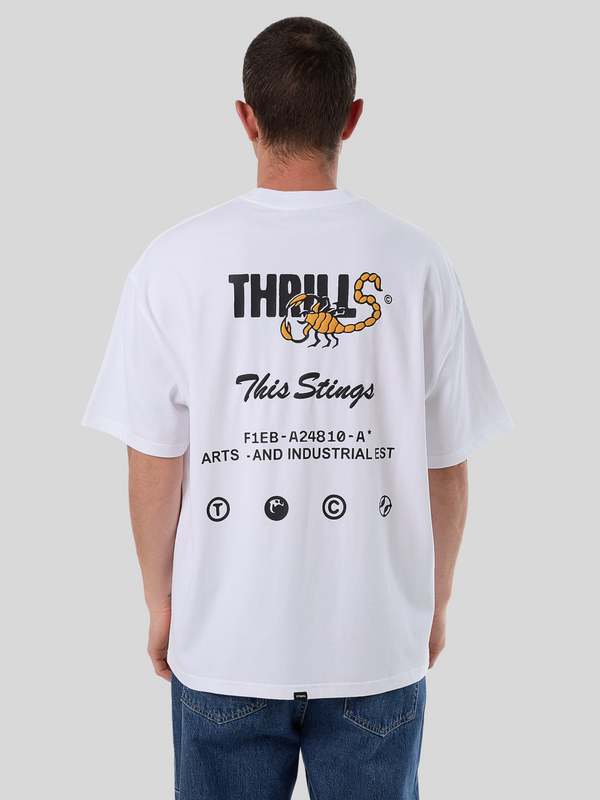 Thrills The Stings Box Oversize Tee WHITE | Glue Store
