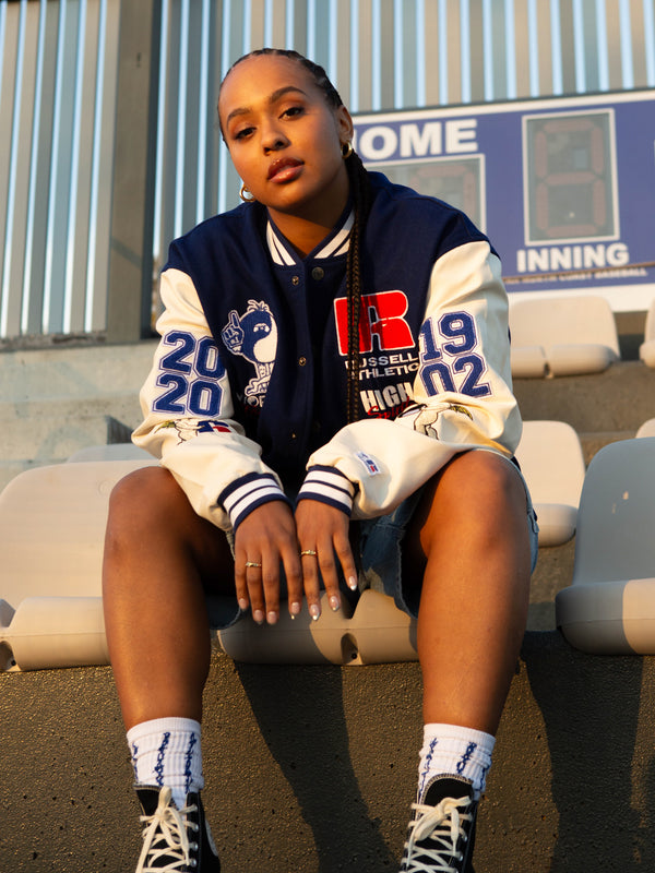 Worship Russell Athletic Team Spirit Letterman Jacket