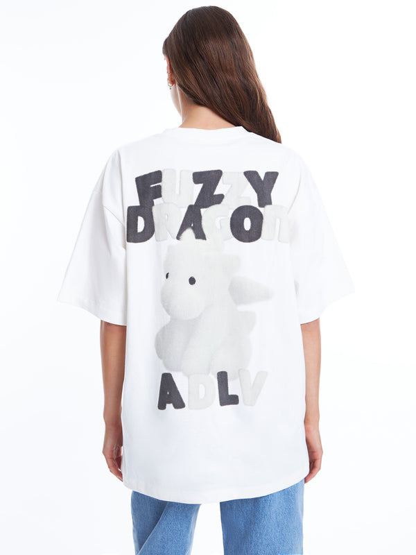 Adlv Fuzzy Font Dragon Tee Cream | Glue Store