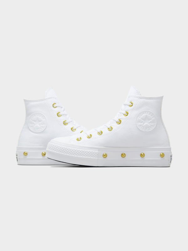 Womens Converse Chuck Taylor All Star Lift Platform Star Studded