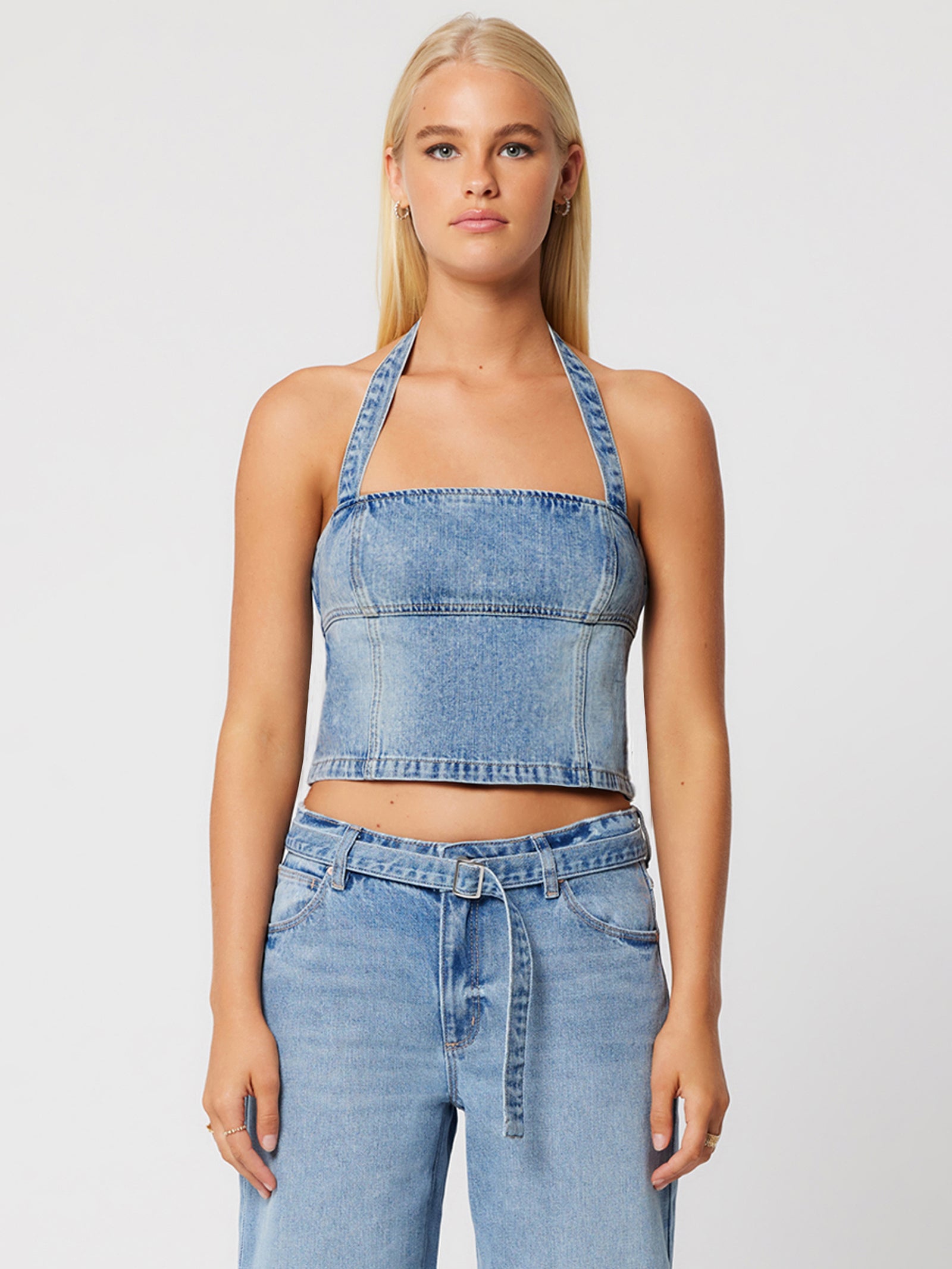 Abrand Rewind Top Liv Light Vintage Indigo | Glue Store