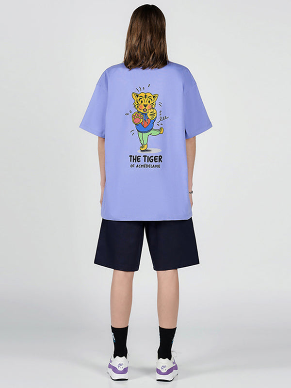 Adlv The Tiger Short Sleeve Tee Light purple | Glue Store