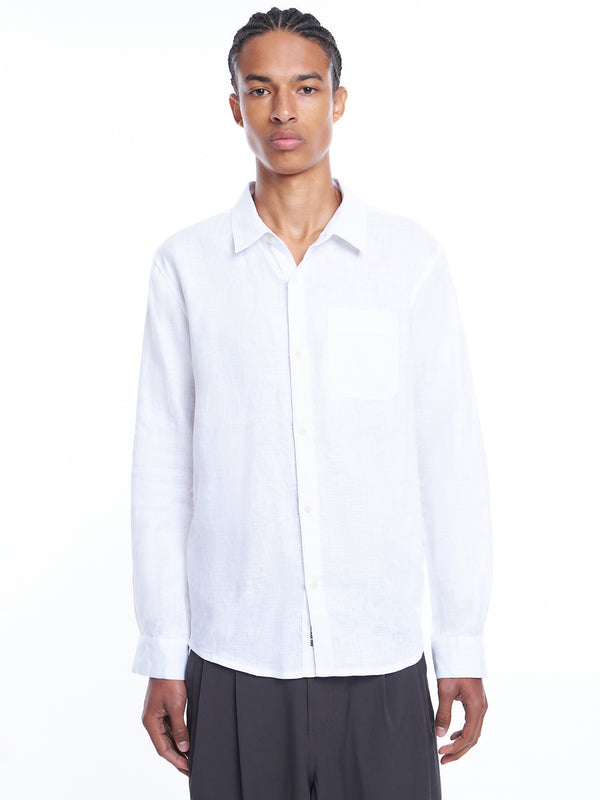 Article One Luca Linen Shirt White | Glue Store