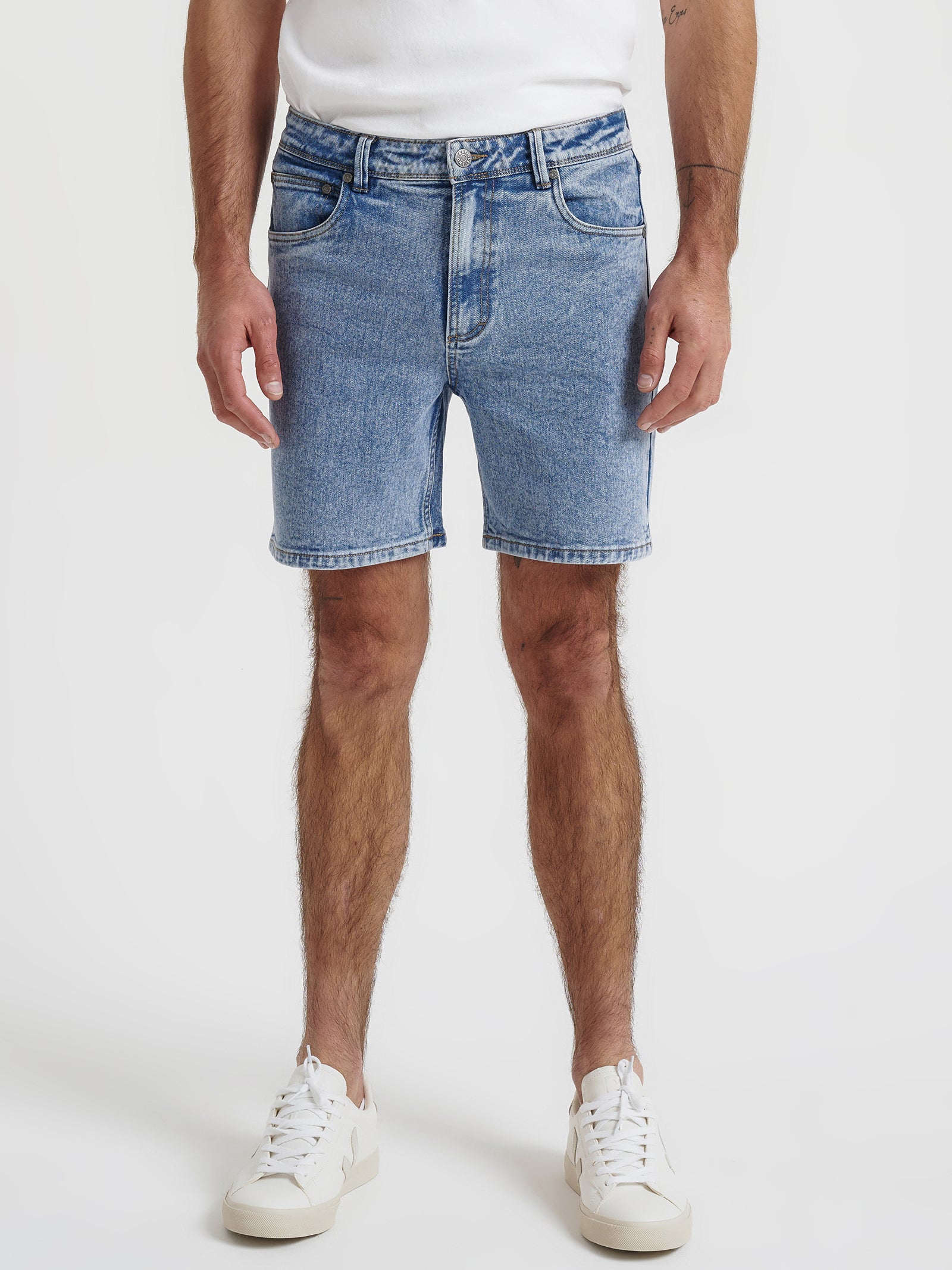 Article One Colt Relaxed Denim Shorts Classic Blue
