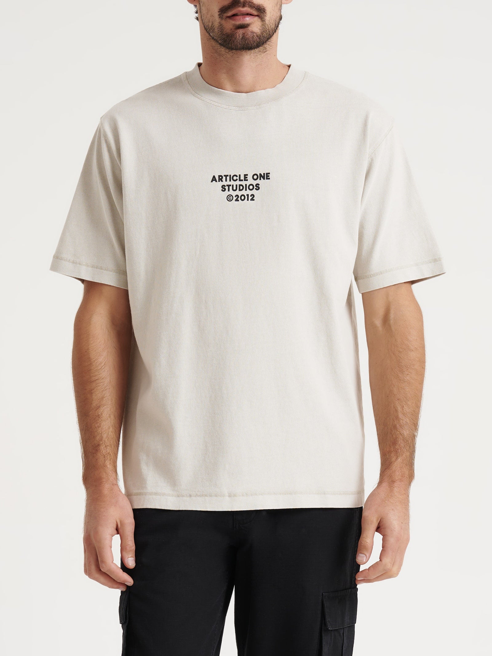 Article One Studio Logo T-Shirt Ecru | Glue Store