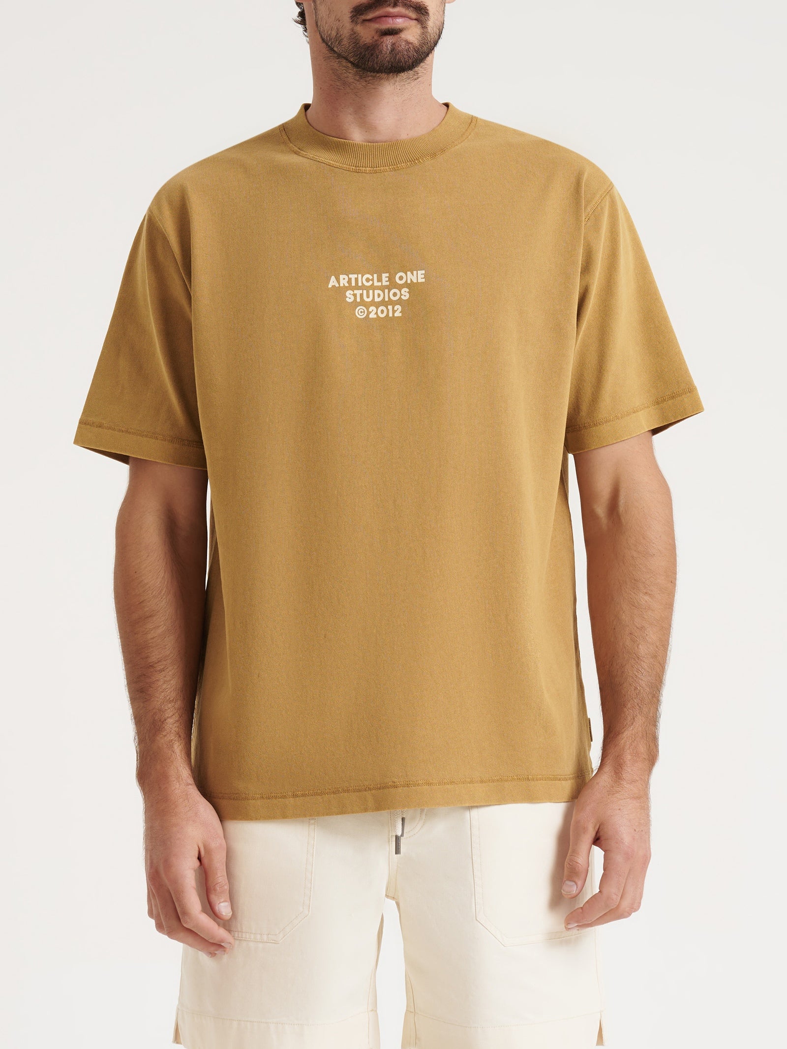 Article One Studio Logo T-Shirt Flax | Glue Store