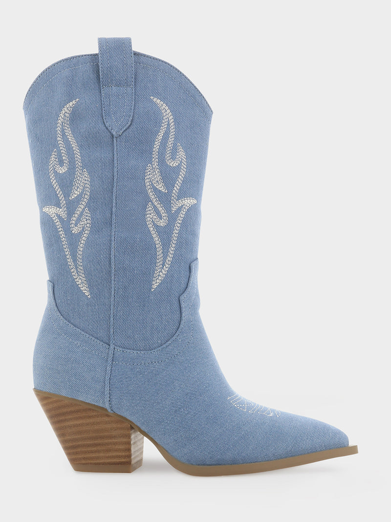 Billini Asha Boots in Blue Denim Blue denim | Glue Store