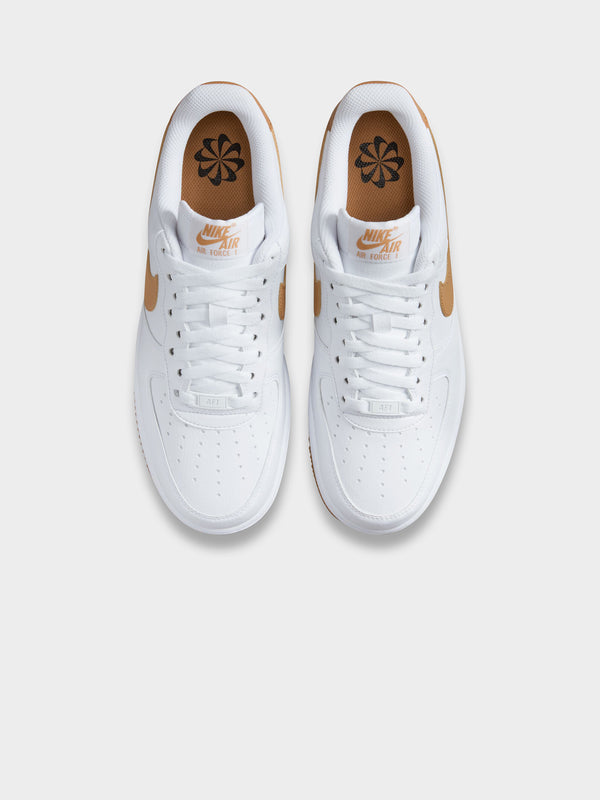 Nike Womens Air Force 1 07 White/Flax | Glue Store