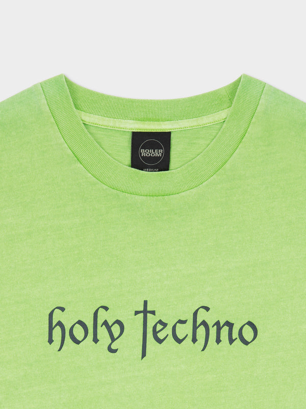 Boiler Room Holy Techno T-Shirt - Lime Green Lime Green