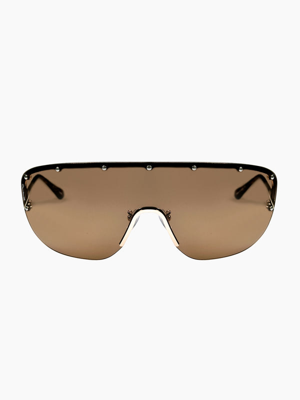 Otra Adele Sunglasses in Gold & Brown Gold/brown | Glue Store