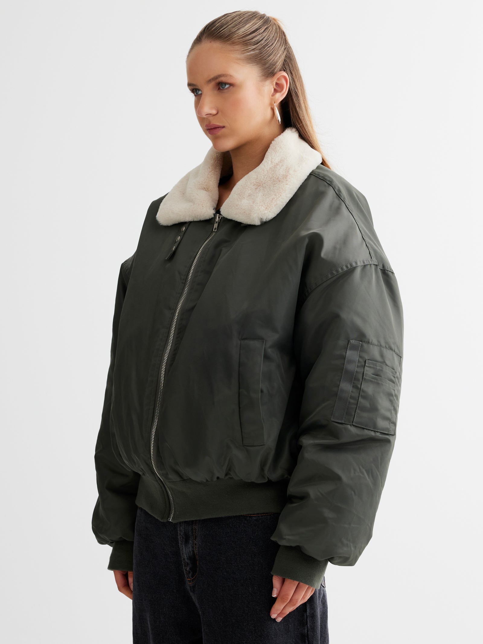 Carla Puffer Jacket in Ash - Glue Store
