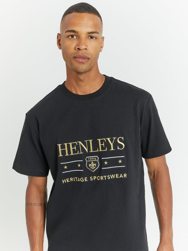 Henleys Academic T-Shirt Black | Glue Store