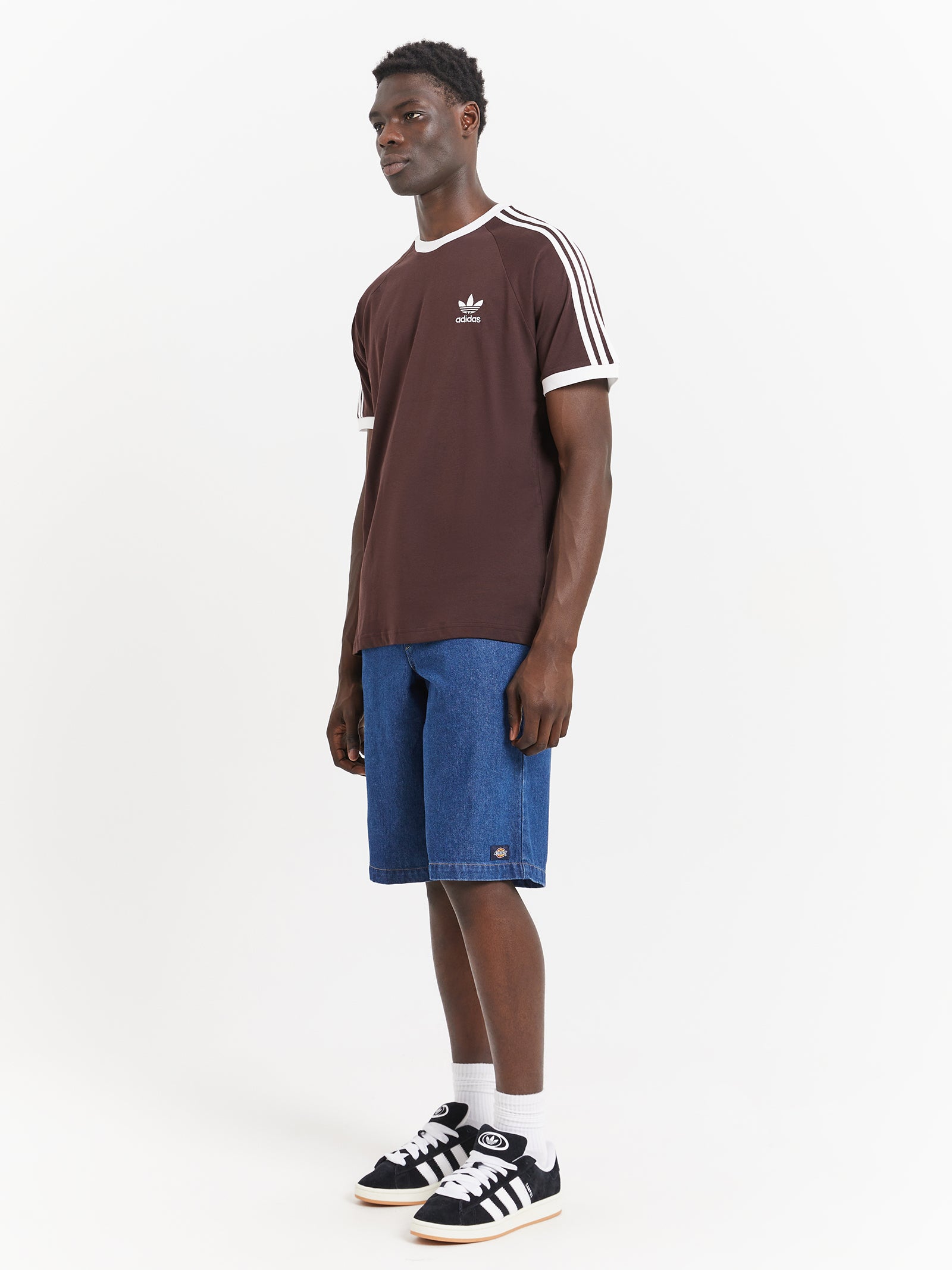 Adidas Adicolor Classics 3-Stripes T-Shirt Shadow Brown