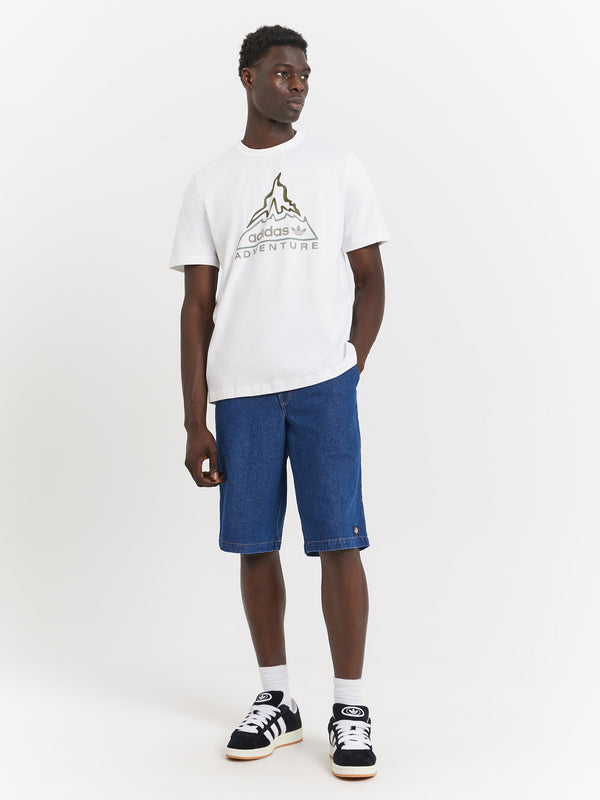 Adidas Adventure Volcano T-Shirt in White White | Glue Store