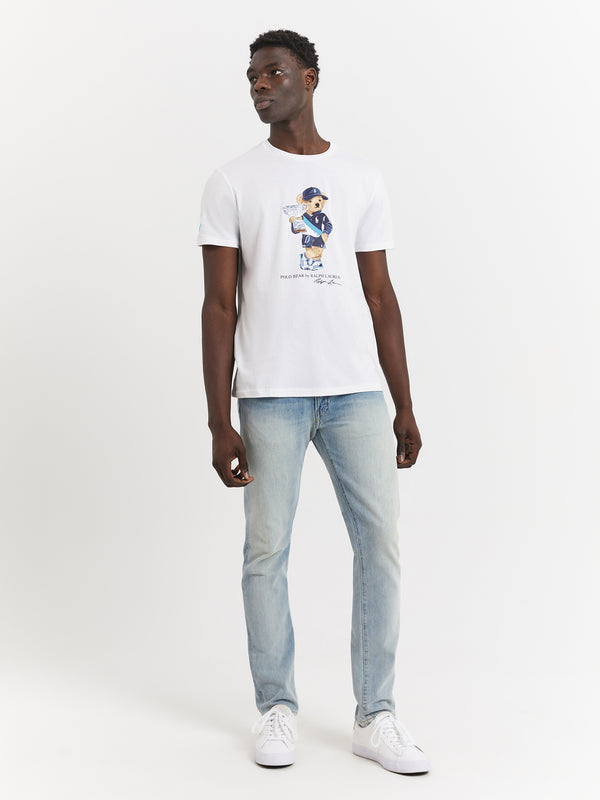 Australian Open Short Sleeve T Shirt in Pure White | Glue Store