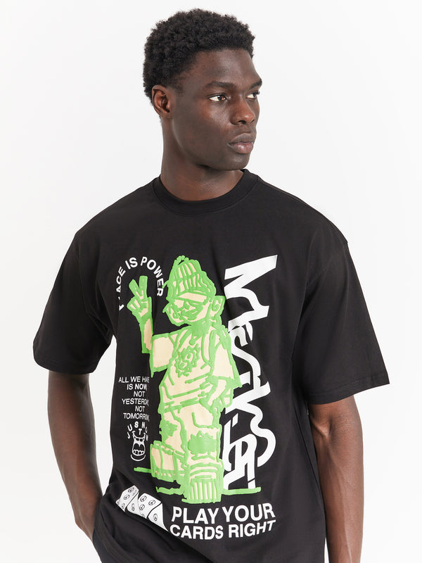 Market Play Your Hand T-Shirt Black | Glue Store