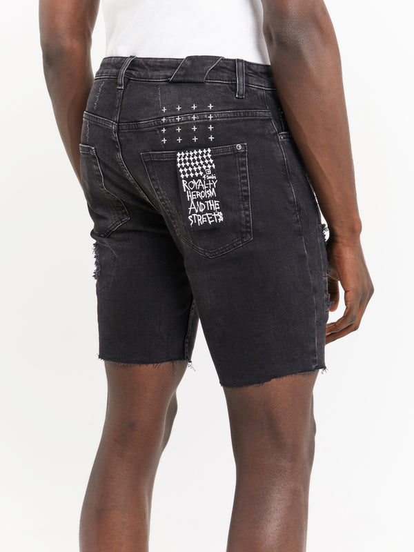 Ksubi Chopper Shorts Boneyard Black | Glue Store