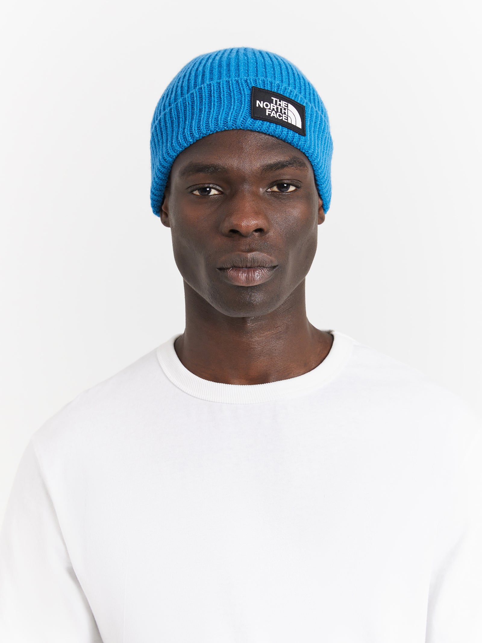The North Face Logo Box Cuf Beanie Banff Blue | Glue Store