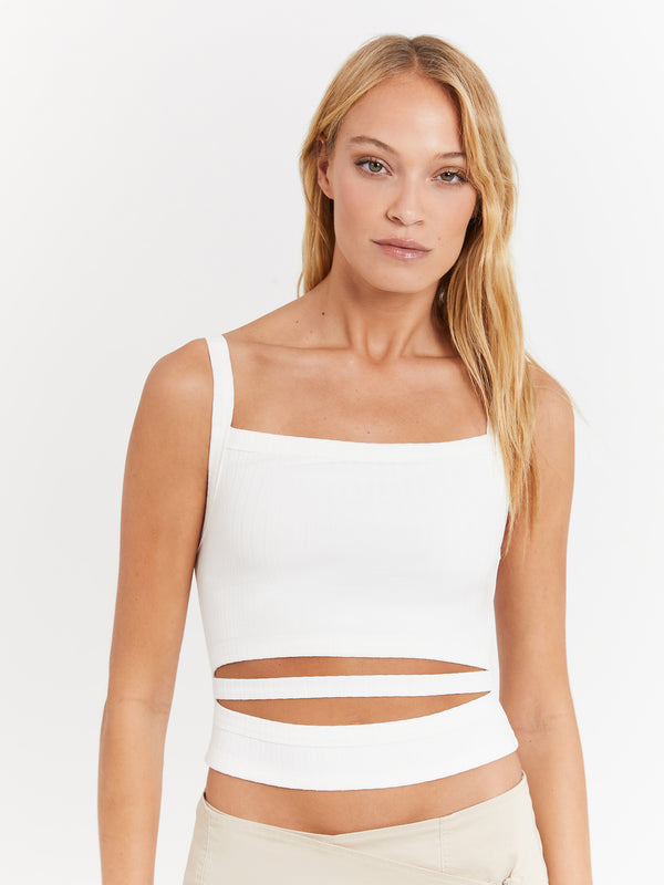 First Mse Maddox Rib Tank White | Glue Store