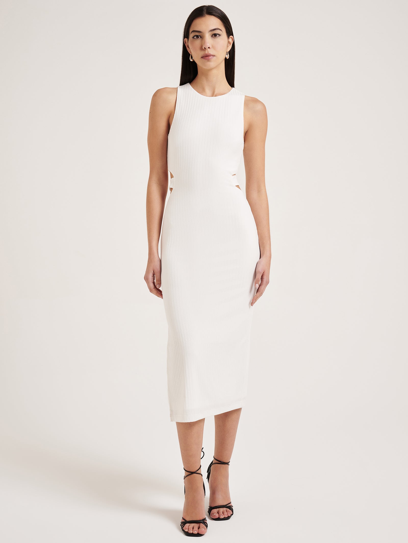 First Mse Safiya Midi Dress White | Glue Store