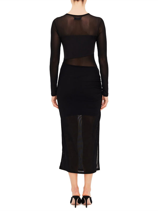 First Mse Perue Midi Dress Black | Glue Store