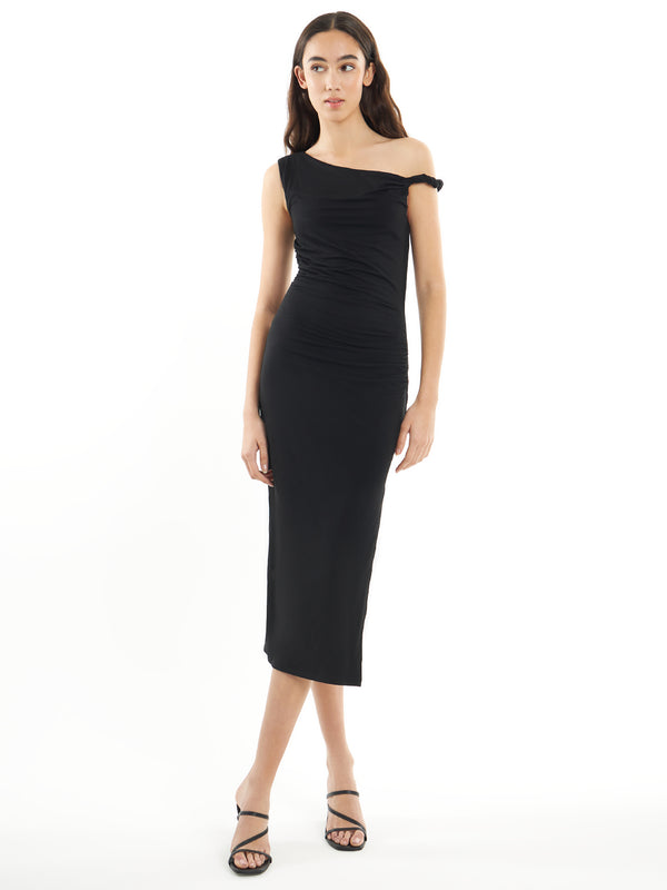 First Mse Biel Midi Dress Black | Glue Store
