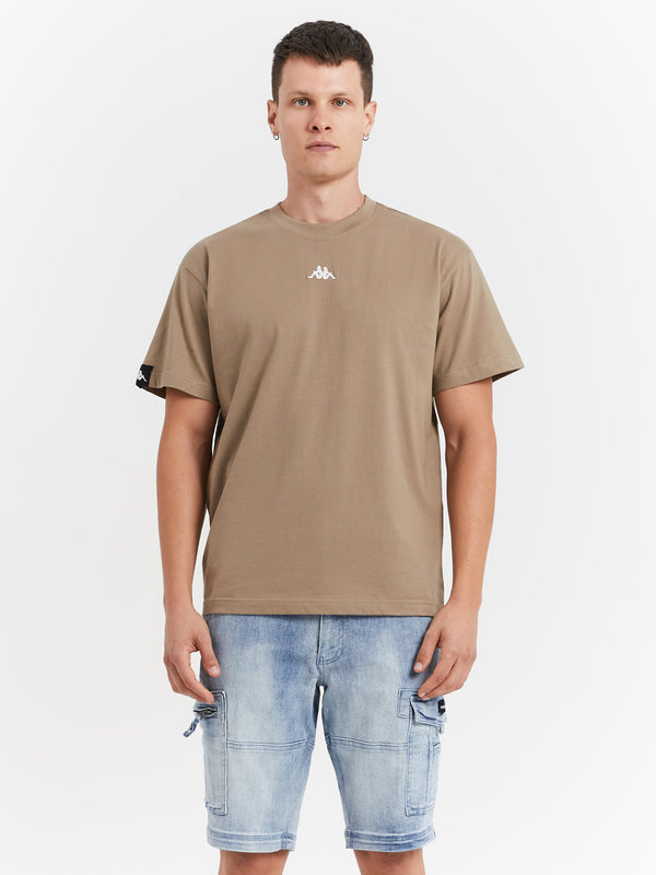 Kappa Authentic Hey T-Shirt in Grey Tortora | Glue Store