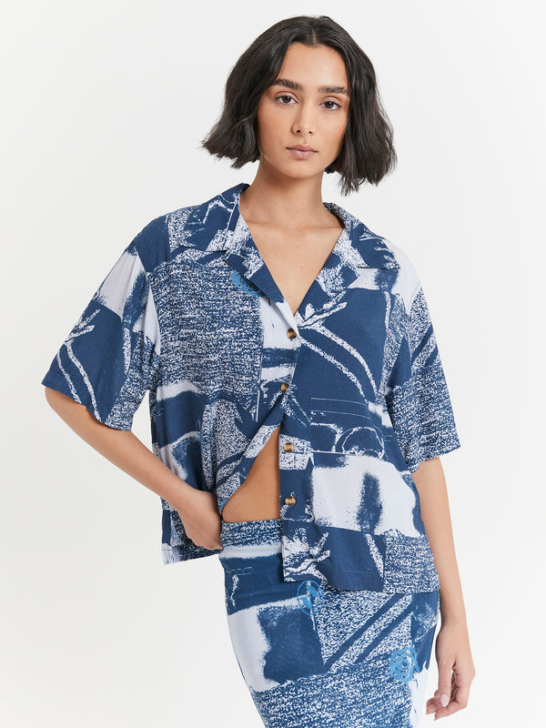 Thrills Alchemy Bowling Shirt New Teal | Glue Store