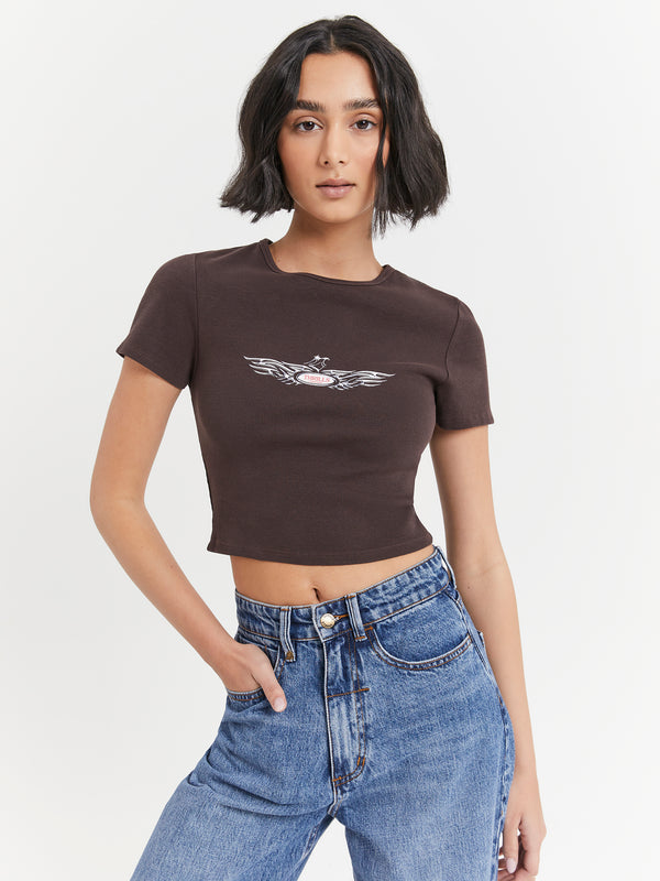 Thrills Laid Back Baby Tee Postal Brown | Glue Store
