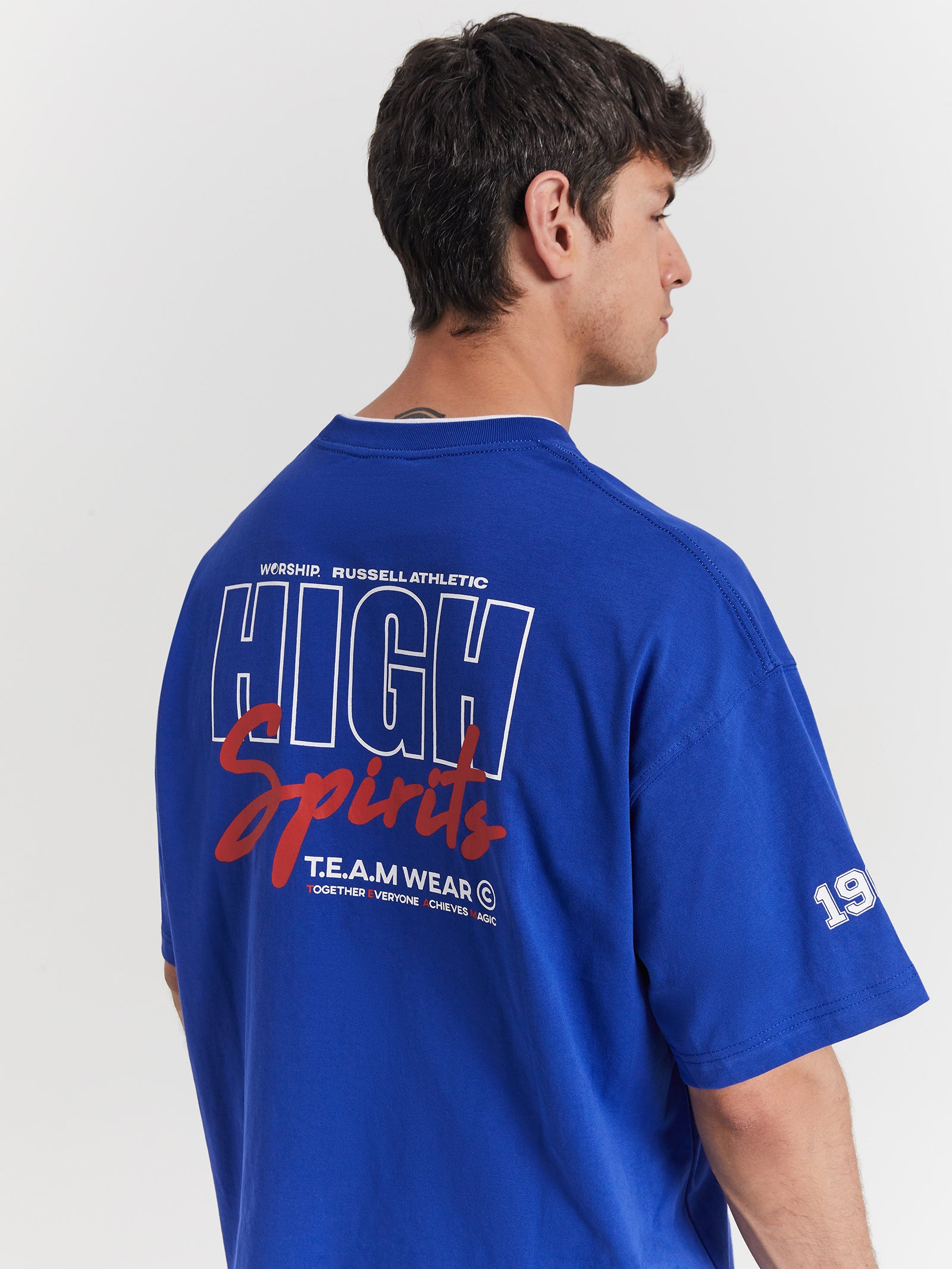 Worship Team Spirit Oversized T-Shirt Blue | Glue Store
