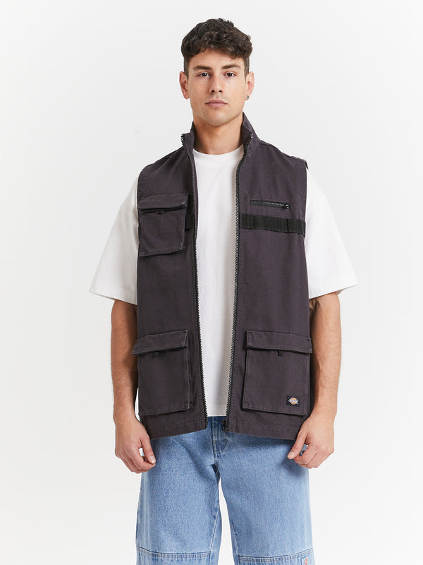 Dickies Dallas Vest in Black Black | Glue Store