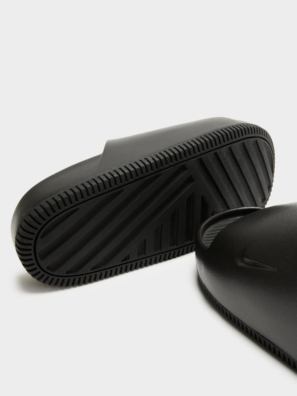 Nike Womens Calm Slides BLACK/BLACK | Glue Store