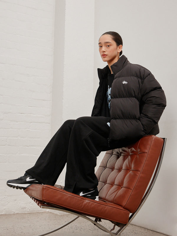 Stussy Graffiti Puffer Jacket Black | Glue Store