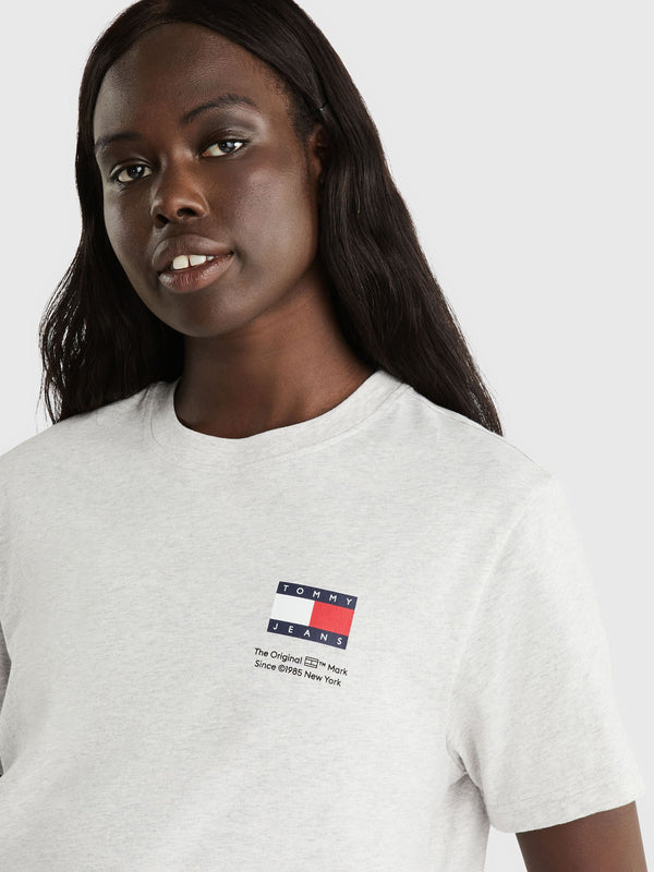 Tommy Hilfiger Bxy Graphic Flag T-Shirt Silver Grey Heather