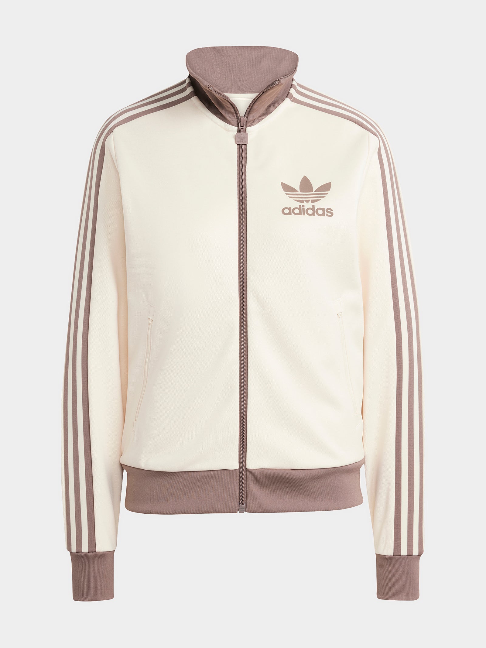 Adidas Classic Track Top Wonder white/trace brown | Glue Store