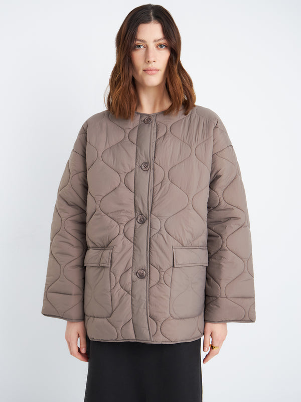 Lulu & rose Romy Quilted Jacket Mocha | Glue Store