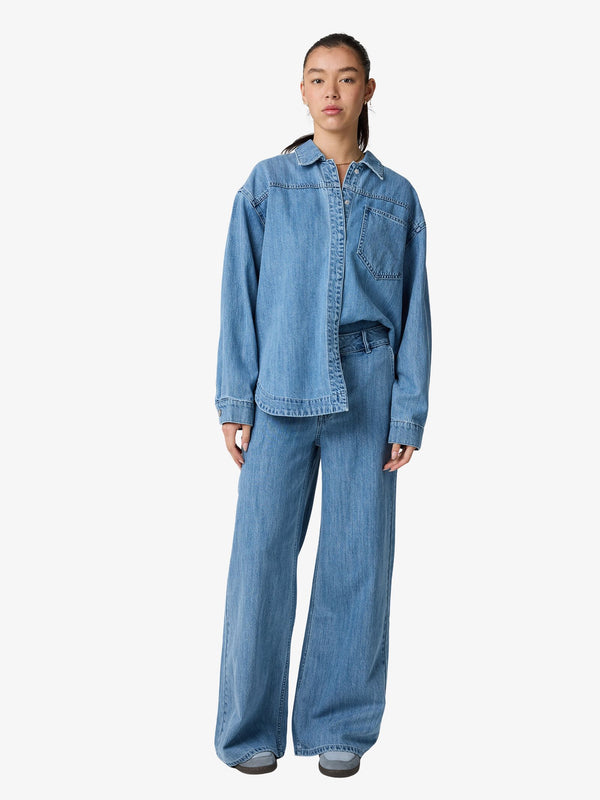 Lulu & Rose Bria Denim Palazzo Light Blue | Glue Store